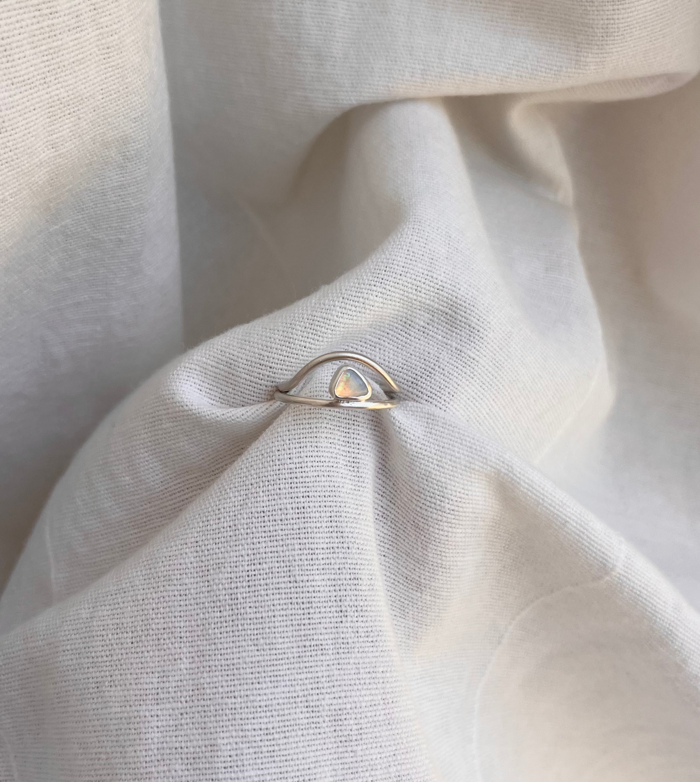 Opal arch stack silver 3 - size Q – Argent Silversmith