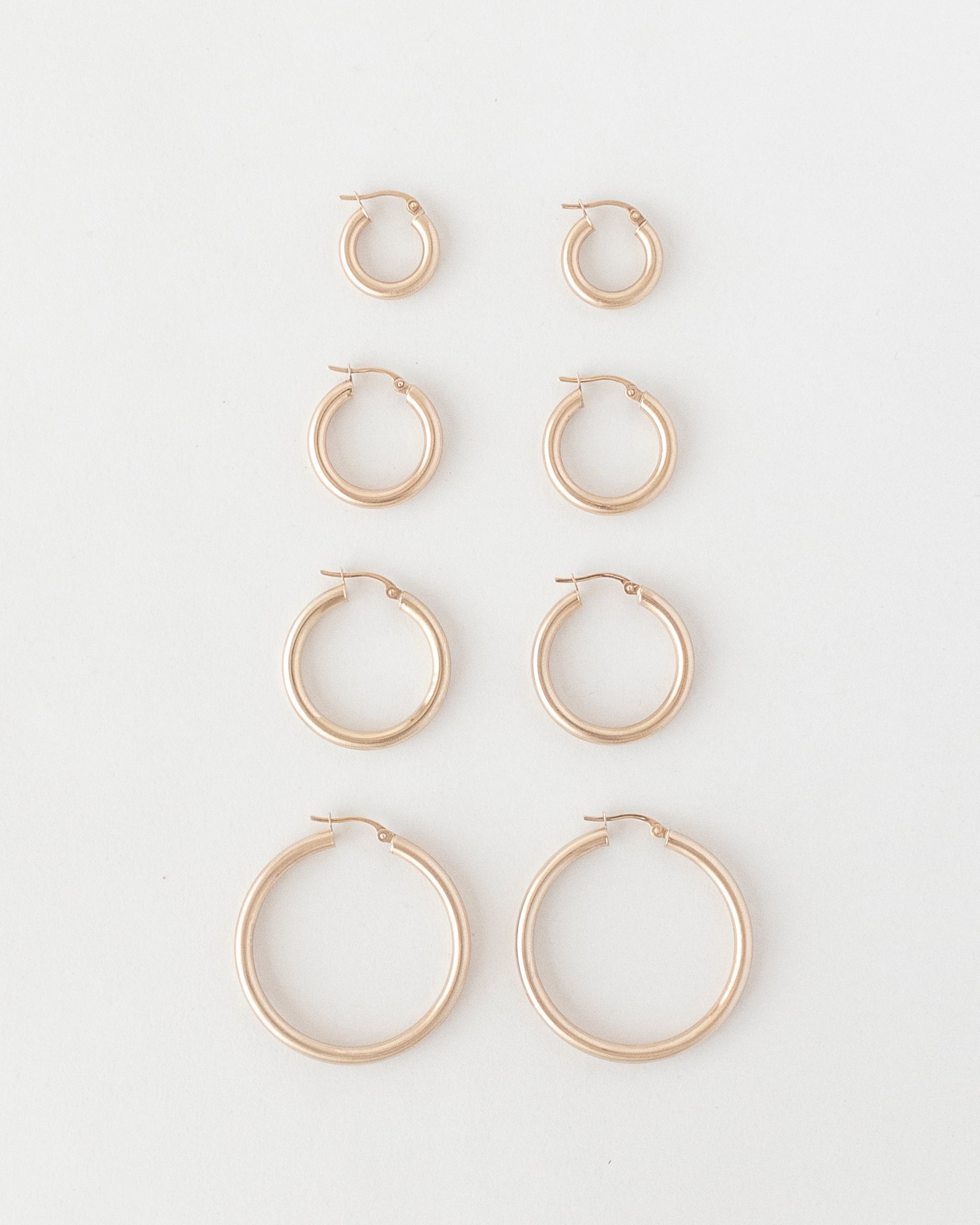 Chunky Italian hoops gold - ready to ship – Argent Silversmith