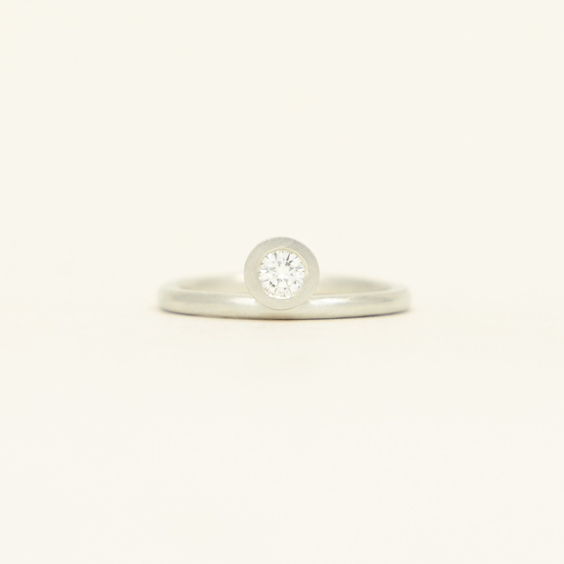 Diamond Signature Stack - white gold – Argent Silversmith